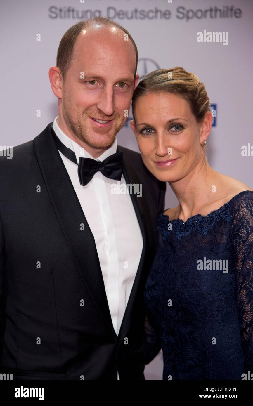 Thomas LURZ, swimmer, with wife Annette, red carpet, Red Carpet Show ...