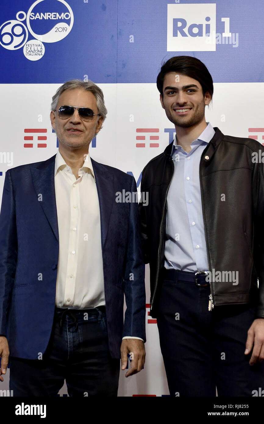 Sanremo, 69th Festival of Italian song 2019. Press Conference Andrea ...