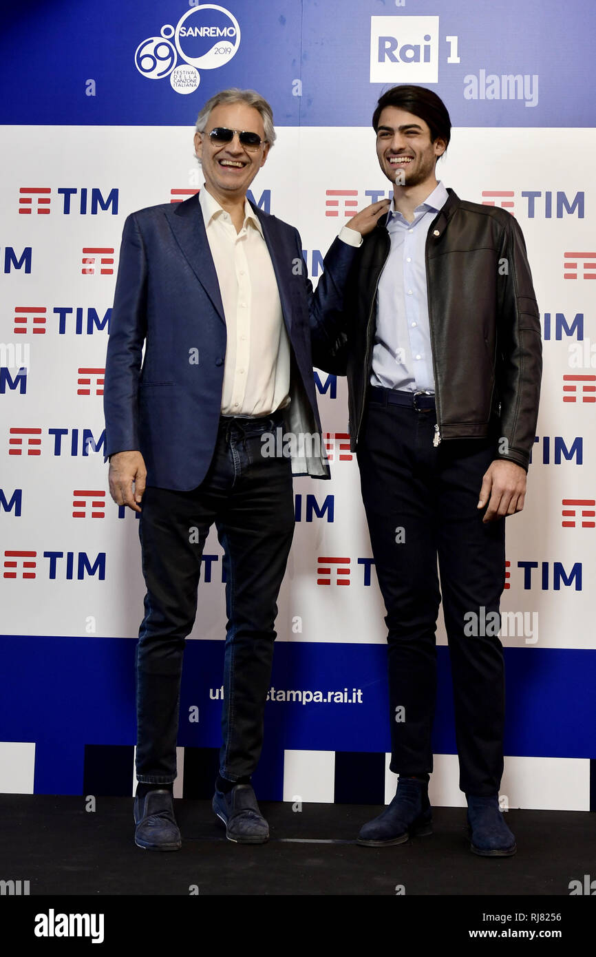Sanremo, 69th Festival of Italian song 2019. Press Conference Andrea ...