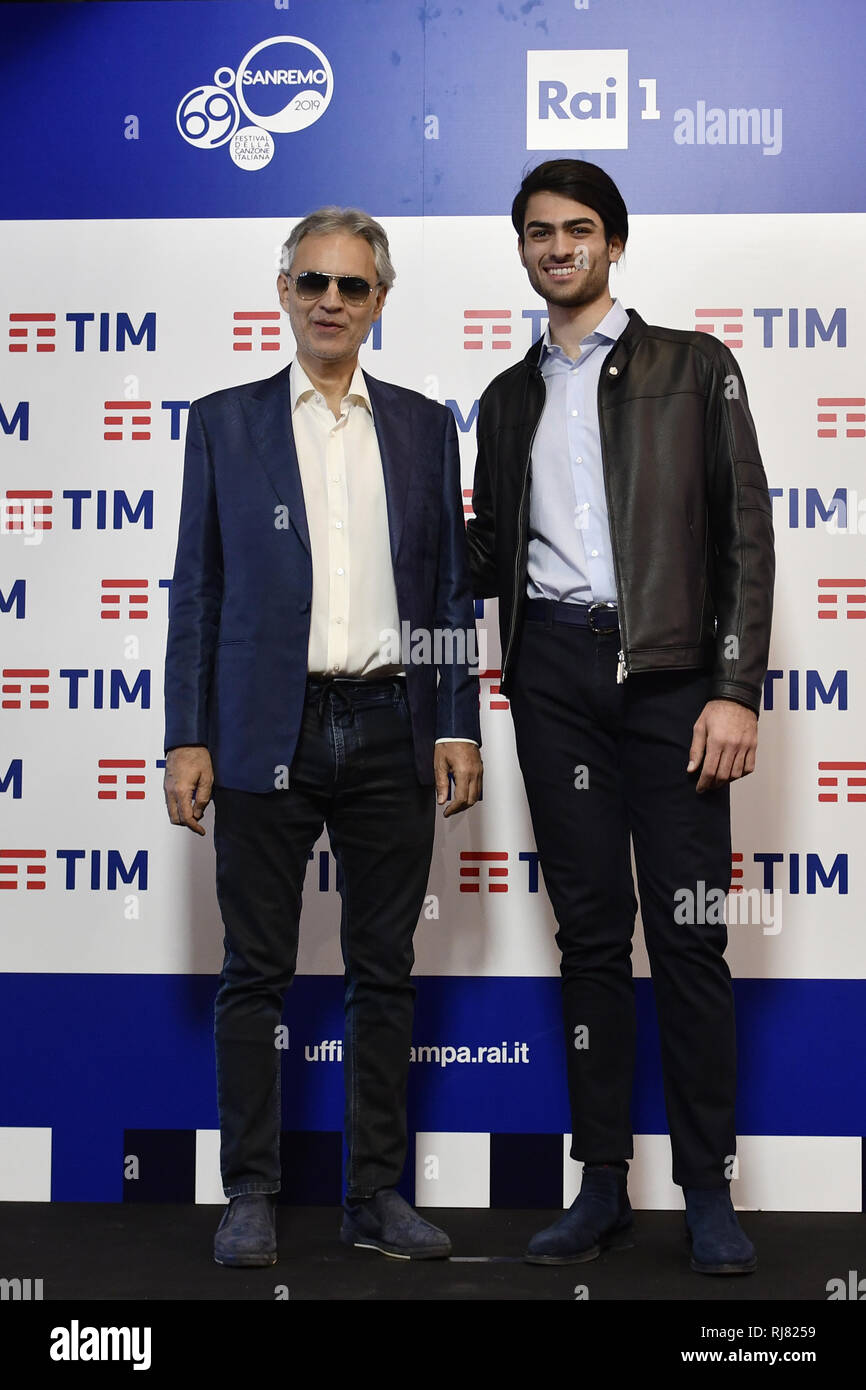 Sanremo, 69th Festival of Italian song 2019. Press Conference Andrea ...