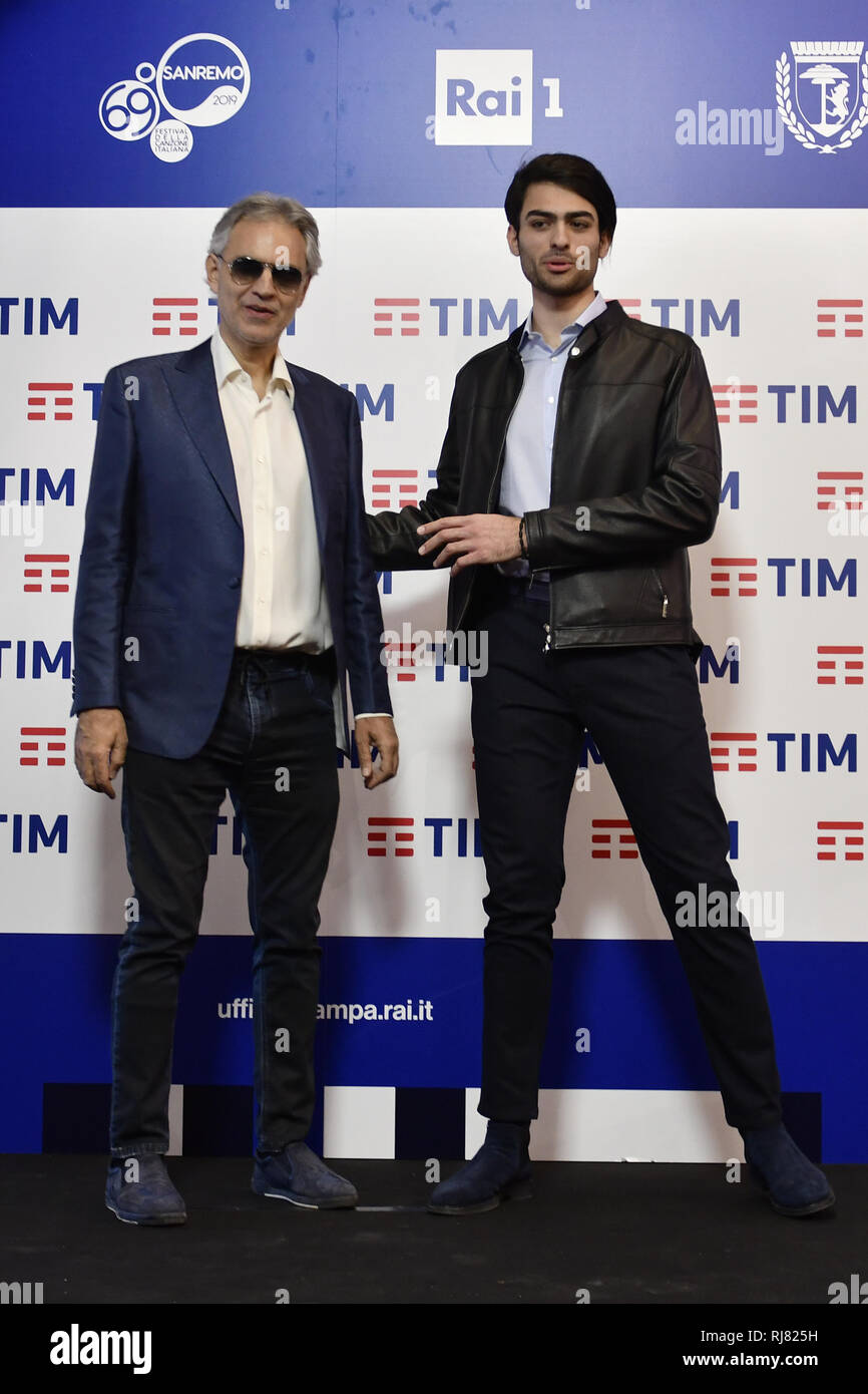 Sanremo, 69th Festival of Italian song 2019. Press Conference Andrea ...