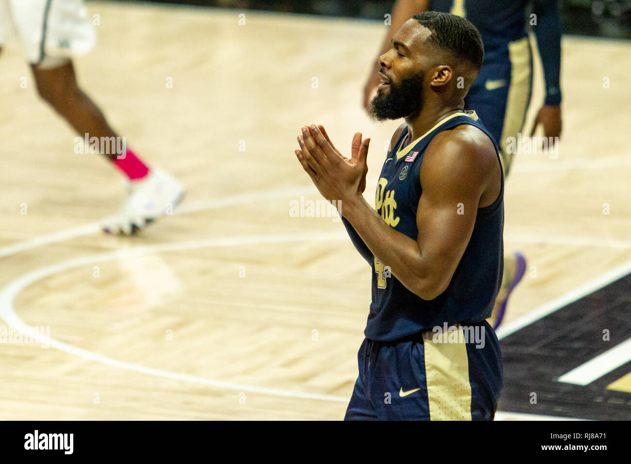 Winston-Salem, NC, USA. 5th Feb, 2019. Pittsburgh Panthers guard Jared ...