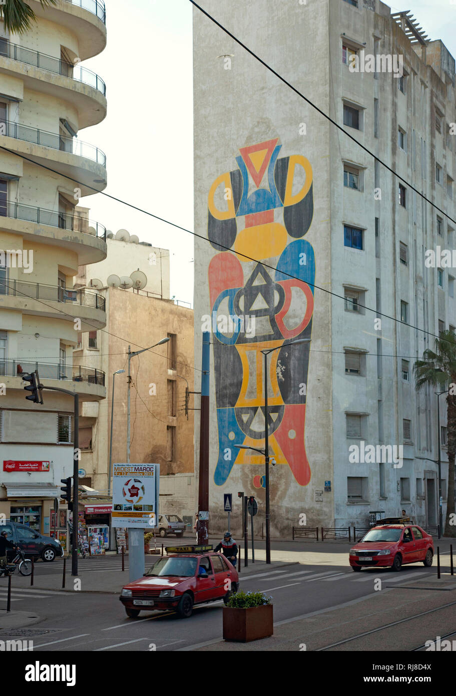 Casablanca, Graffiti, Häuser, Marokko Stock Photo - Alamy