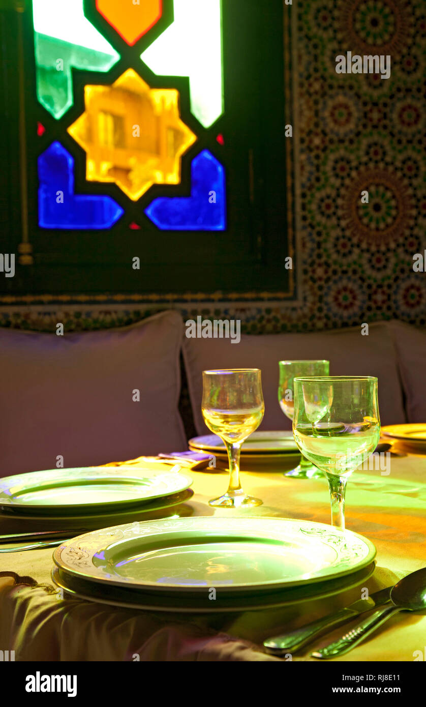 Marrakesch, Altstadt, Restaurant, Marokko Stock Photo - Alamy