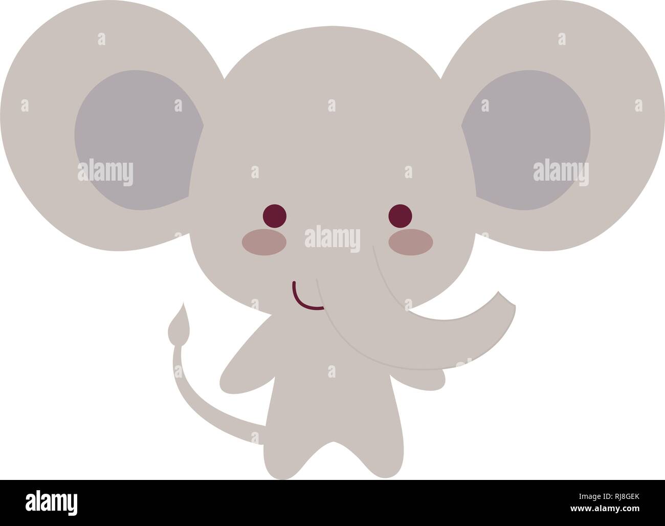 cute and little elephant character vector illustration design Stock ...