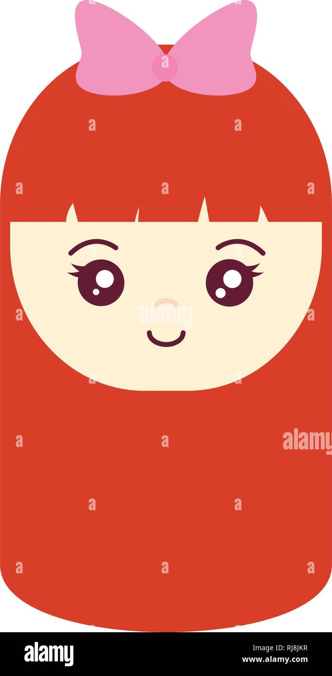 cute and little girl head vector illustration design Stock Vector Image ...