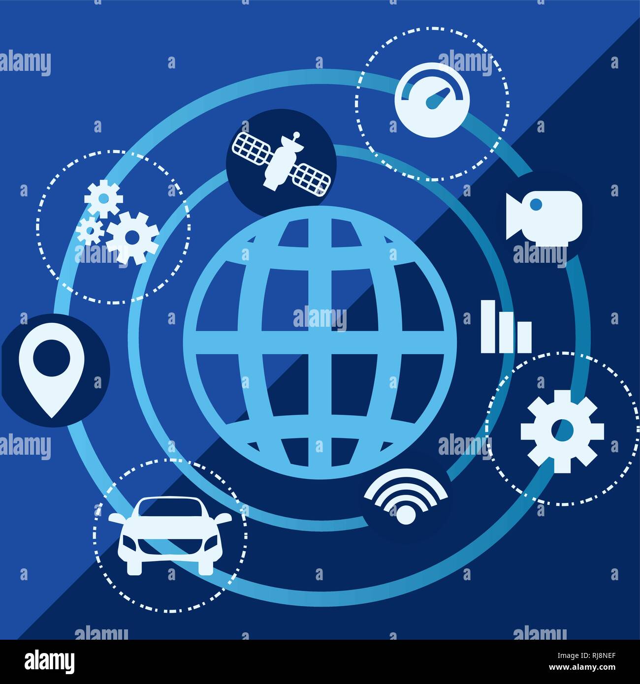 Autonomous vehicle cockpit Stock Vector Images - Alamy