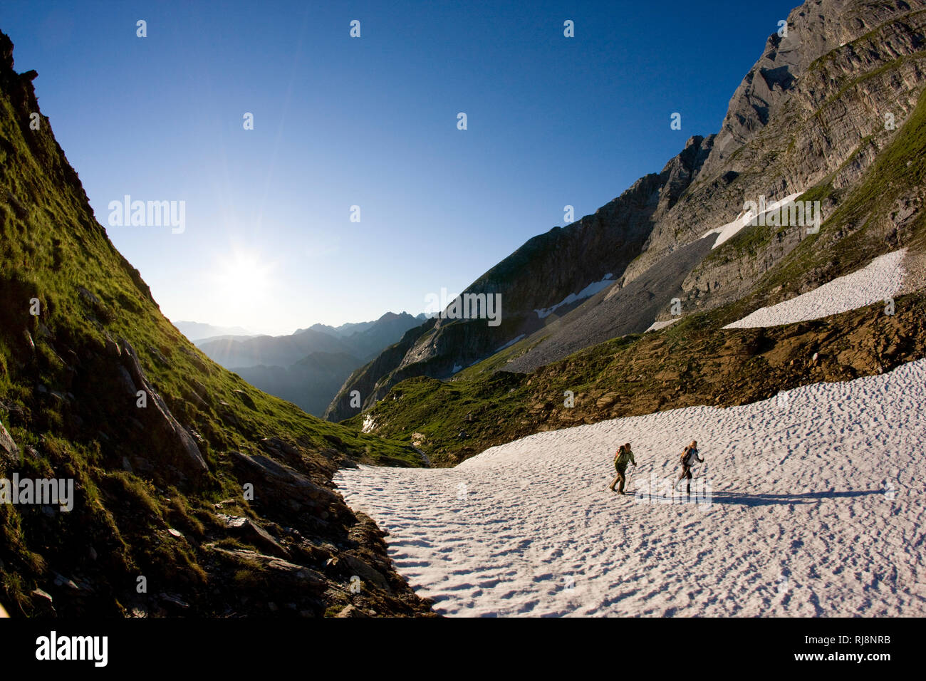 Wanderung zum Geißkopf über Schneefelder, Gerlostal, Zillertaler Alpen ...