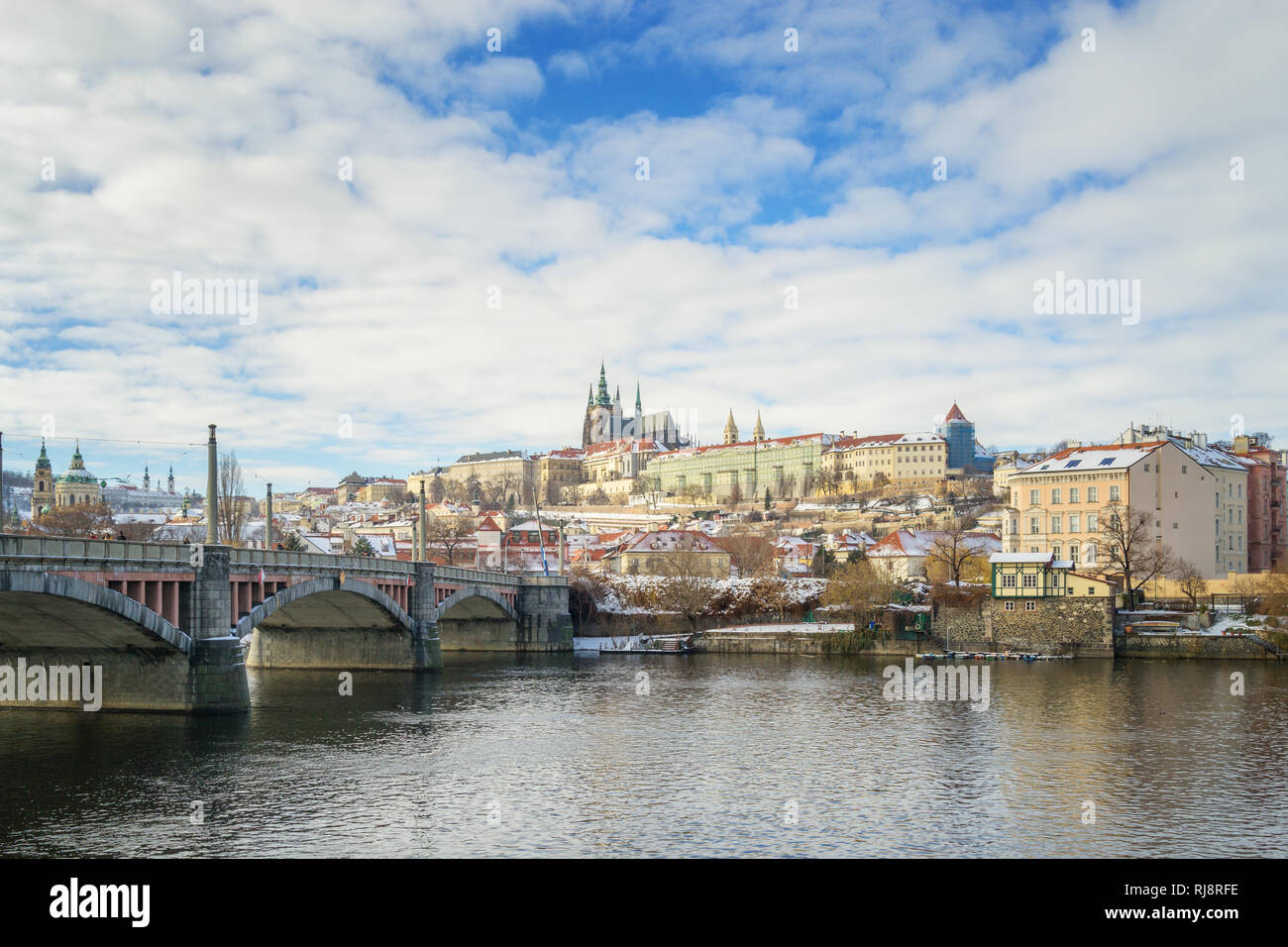 Snowy prague in winter hi-res stock photography and images - Alamy