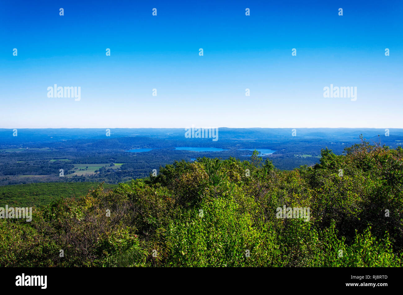 A landscape picture of Twin Lakes and Salisbury from the top of Bear ...