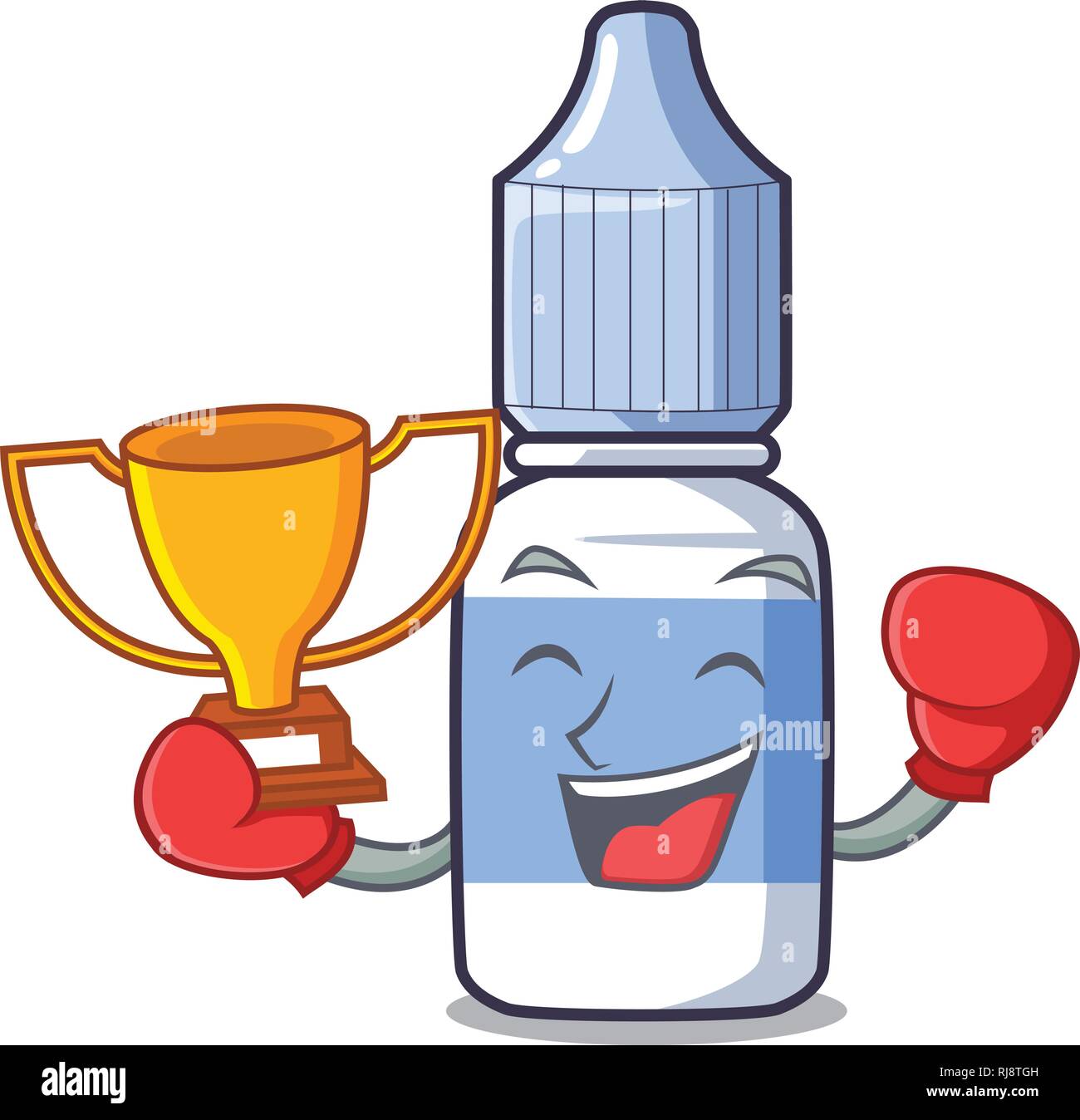 Boxing winner eye drops isolated with the characters Stock Vector Image ...