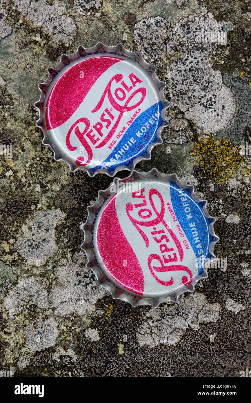 AMELAND, DUTCH - February 1, 2014: Vintage Pepsi Cola metal cap (circa ...