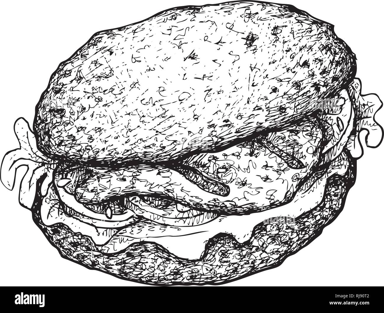 Lettuce grilled meat Stock Vector Images - Alamy