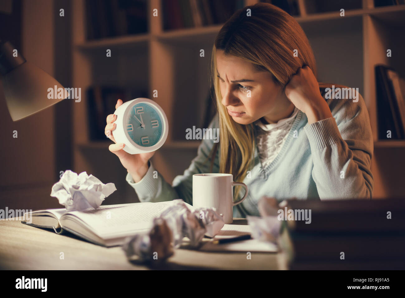 Angry student studying hi-res stock photography and images - Alamy