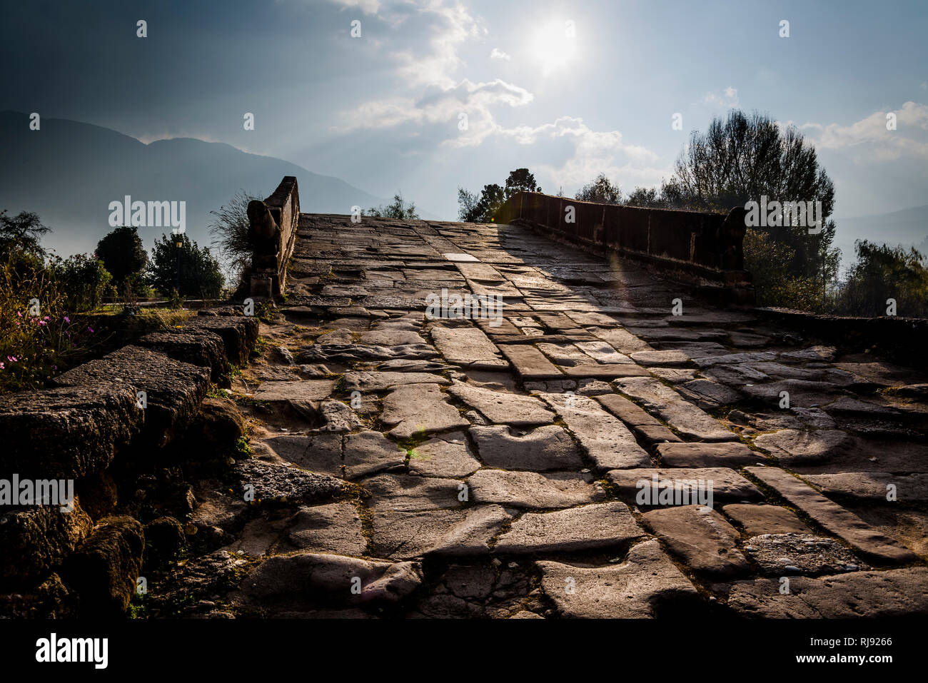 Yujin Bridge,, Ancient bridge and Landscape near Shaxi historic market ...