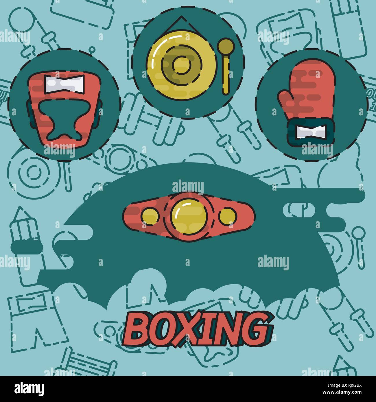 Female boxing champion Stock Vector Images - Alamy