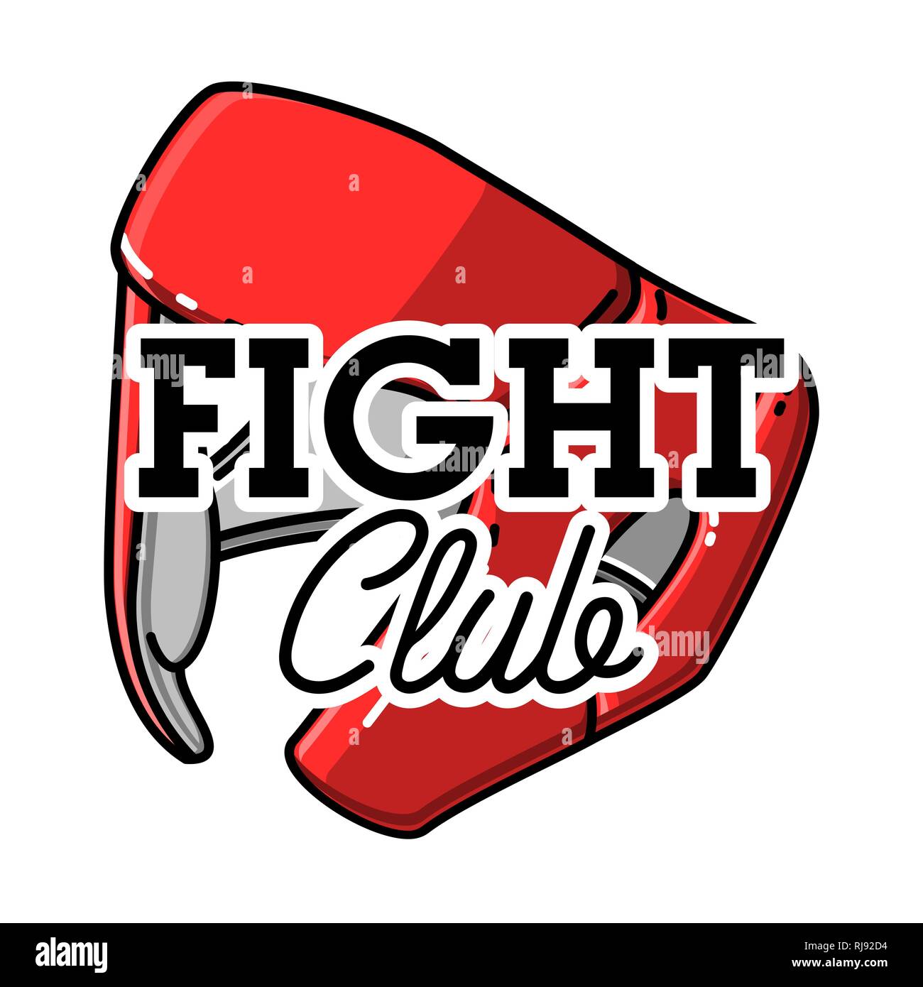 Color vintage fight club emblem, label, badge and design elements ...