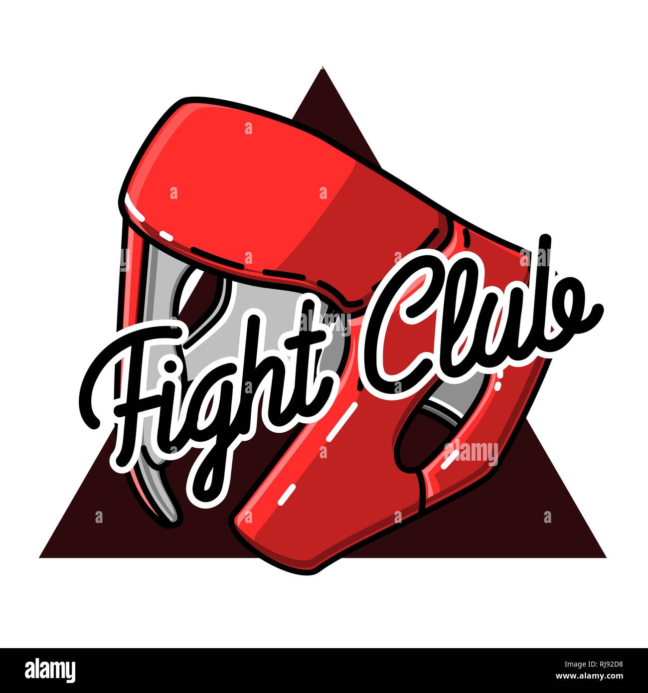 Color vintage fight club emblem, label, badge and design elements ...