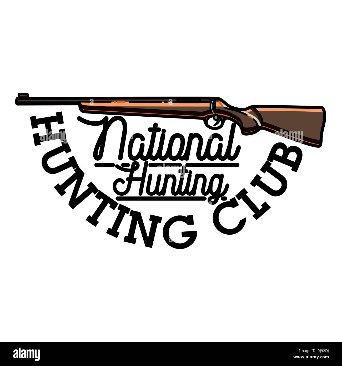 Color vintage hunting club emblem, label, badge and design elements ...