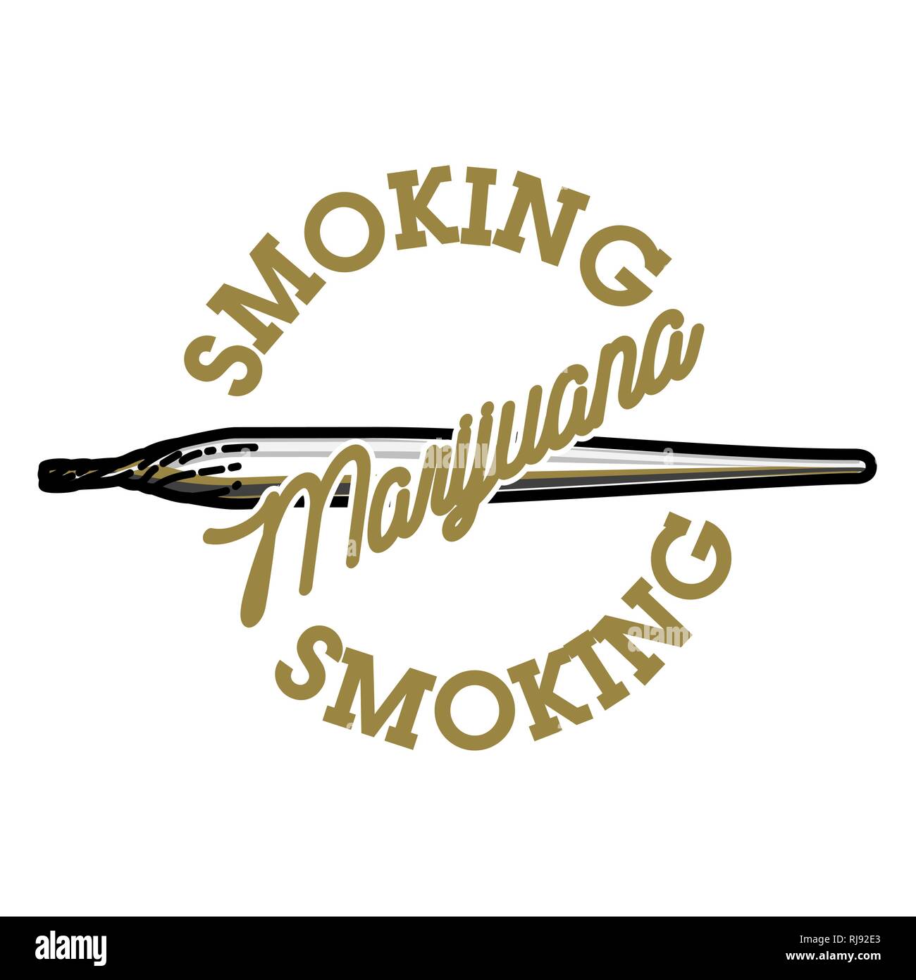 Color vintage medical marijuana emblem. Vector illustration, EPS 10 ...