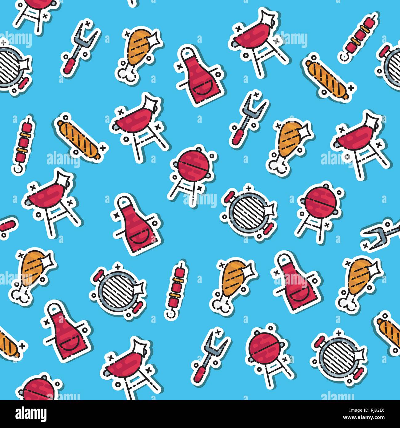 Outdoor kitchen tools Stock Vector Images - Alamy