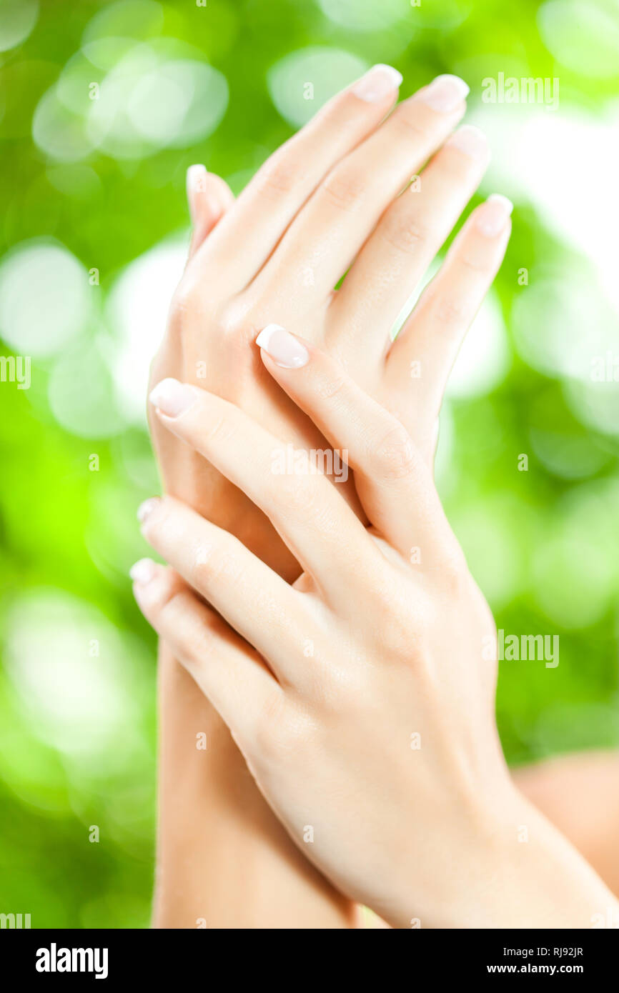 Beautiful female hands Stock Photo - Alamy