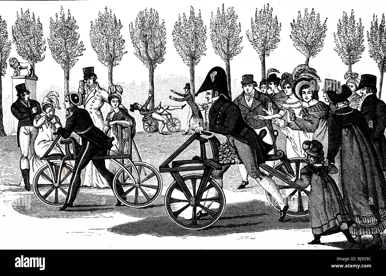Illustrated velocipedes hi-res stock photography and images - Alamy