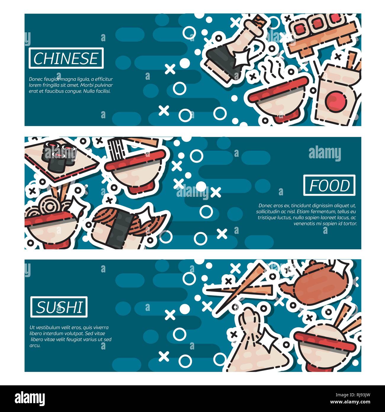 Chinese advertising banners Stock Vector Images - Alamy
