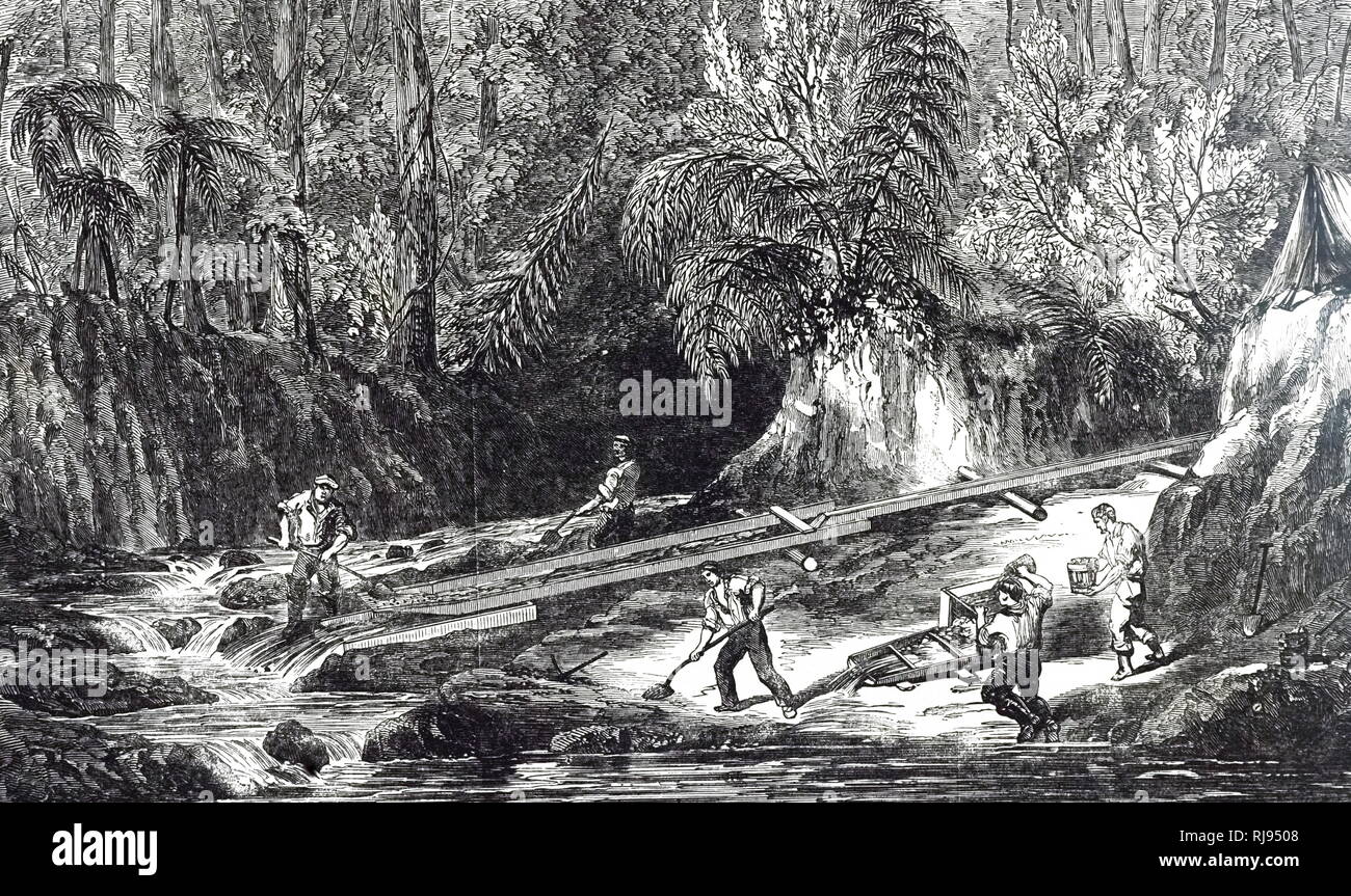 Gold washing illustration hi-res stock photography and images - Alamy