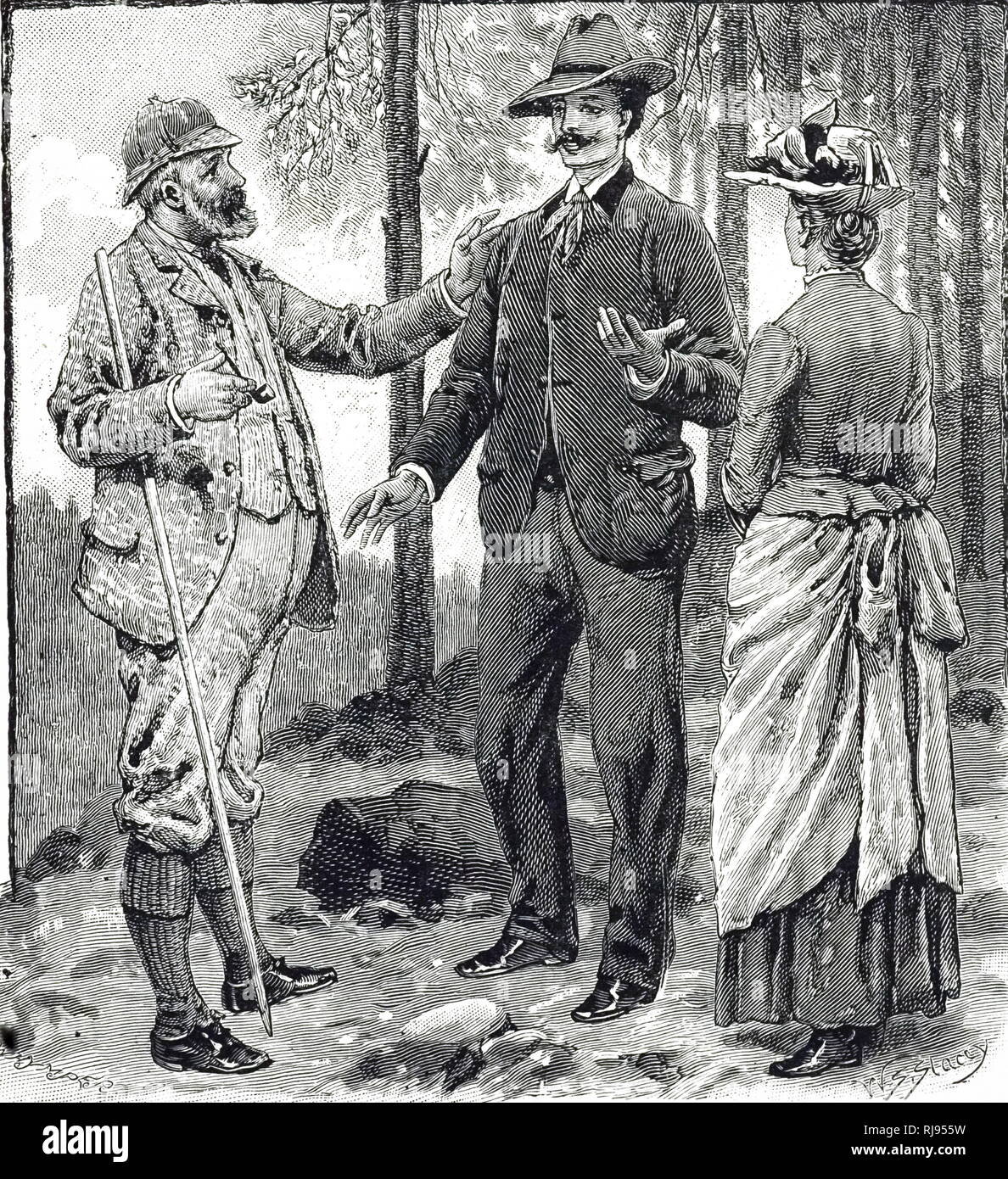 An engraving depicting the typical walking costume worn by British ...