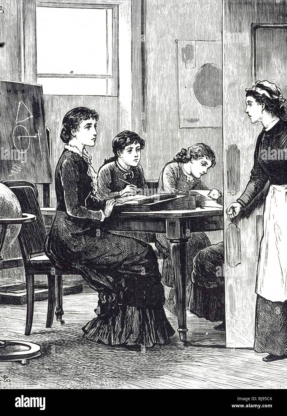 19th Century School Children Teacher High Resolution Stock Photography ...
