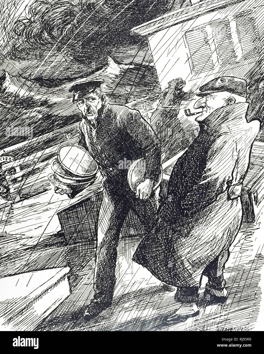 A cartoon commenting on the Channel Tunnel. Dated 20th century Stock ...