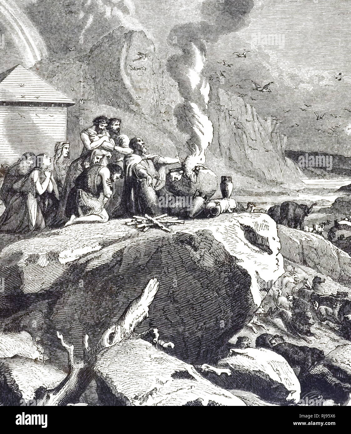 Noah's ark illustration hi-res stock photography and images - Alamy