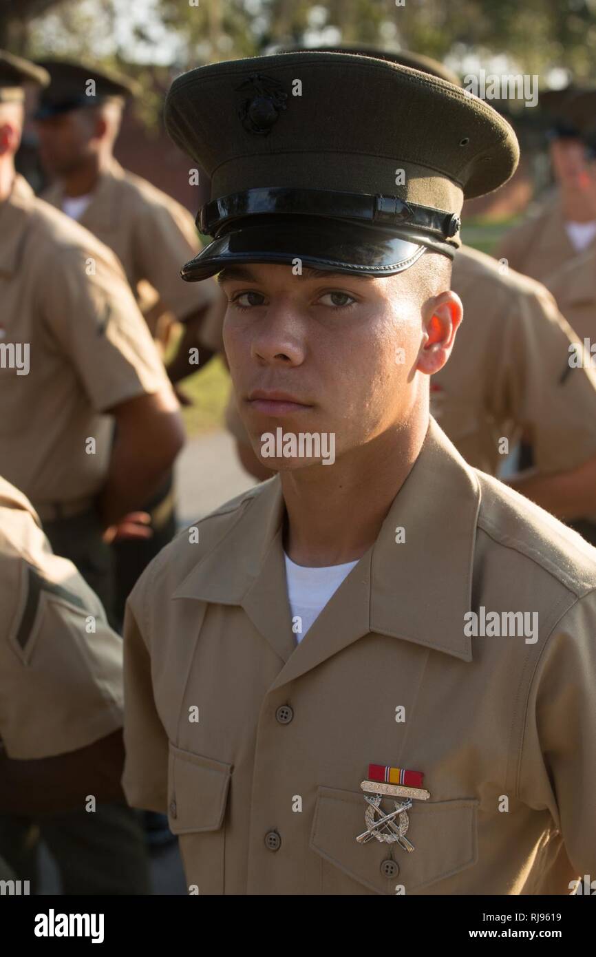 Pvt. Elijah Lugo, high shooter for Platoon 2085, Hotel Company, 2nd ...