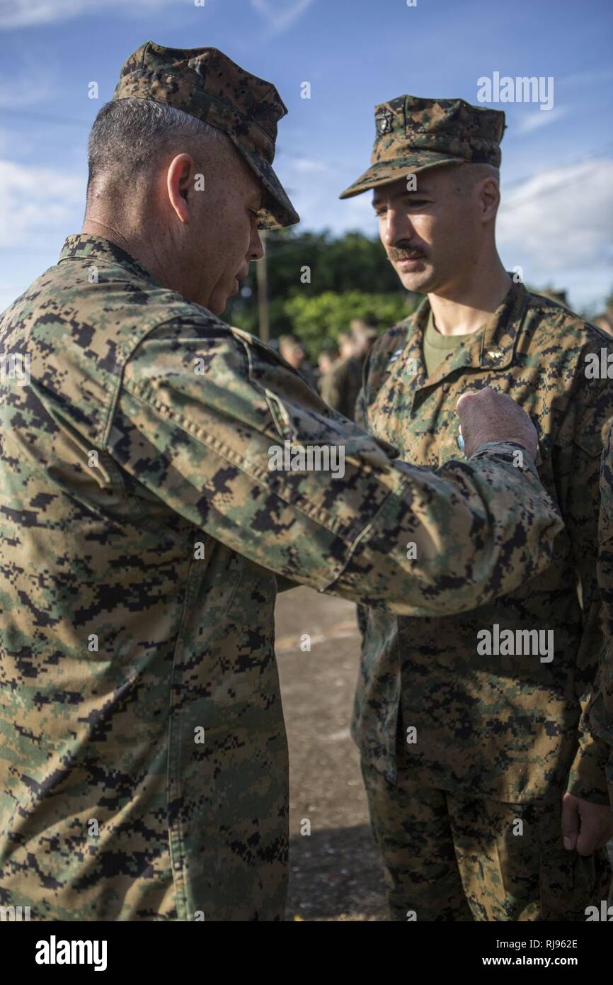U.S. Marine Brig. Gen. Paul K. Lebidine, commanding general of 4th ...