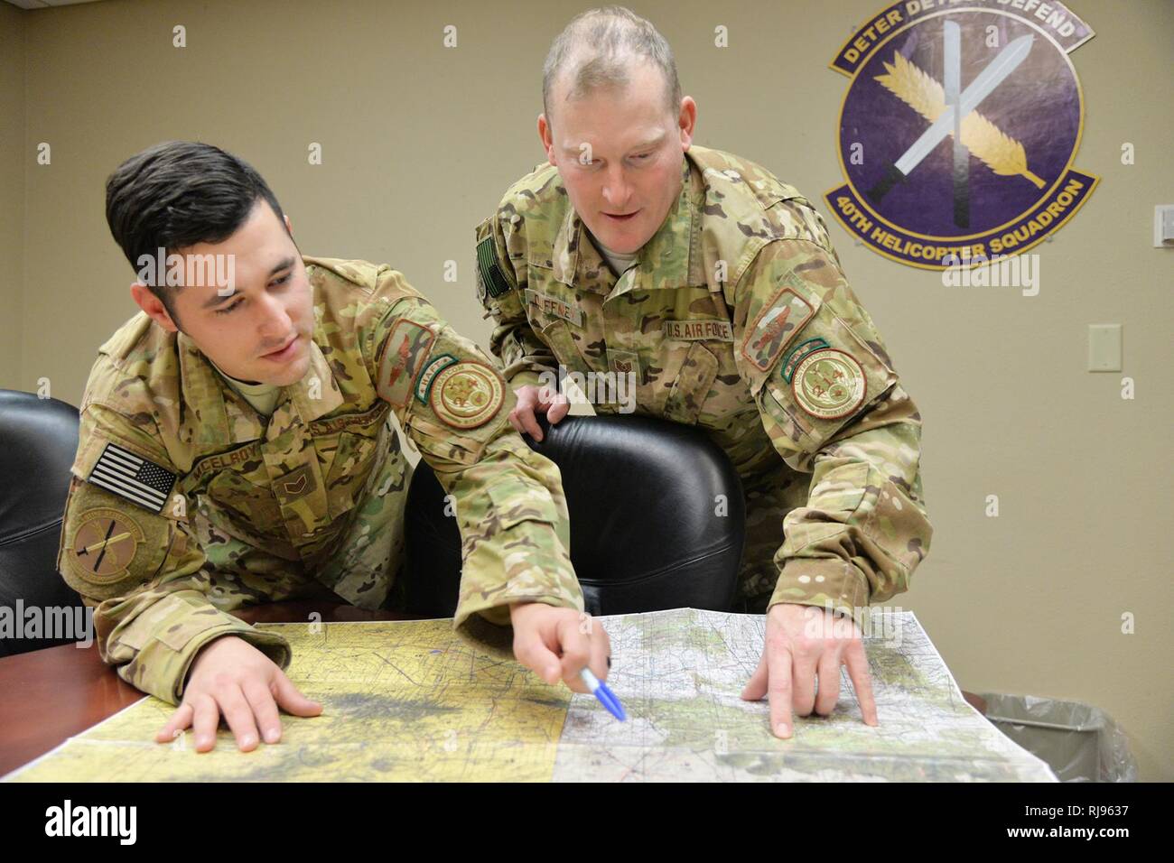 Staff Sgt. Eric McElroy, left, and Tech. Sgt. Michael Duffney, 40th ...