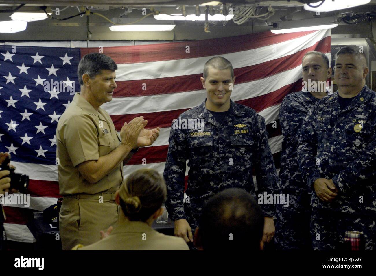 Vice Chief of Naval Operations (VCNO) Adm. Bill Moran, joins the crew ...