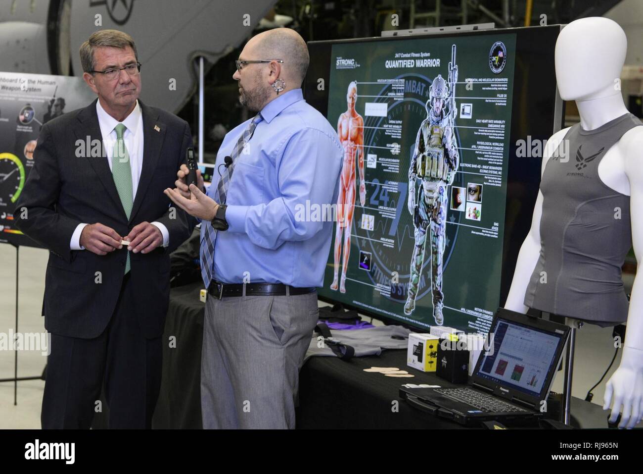 Dr. Josh Hagen, 711th Human Performance Wing, briefs Secretary of ...