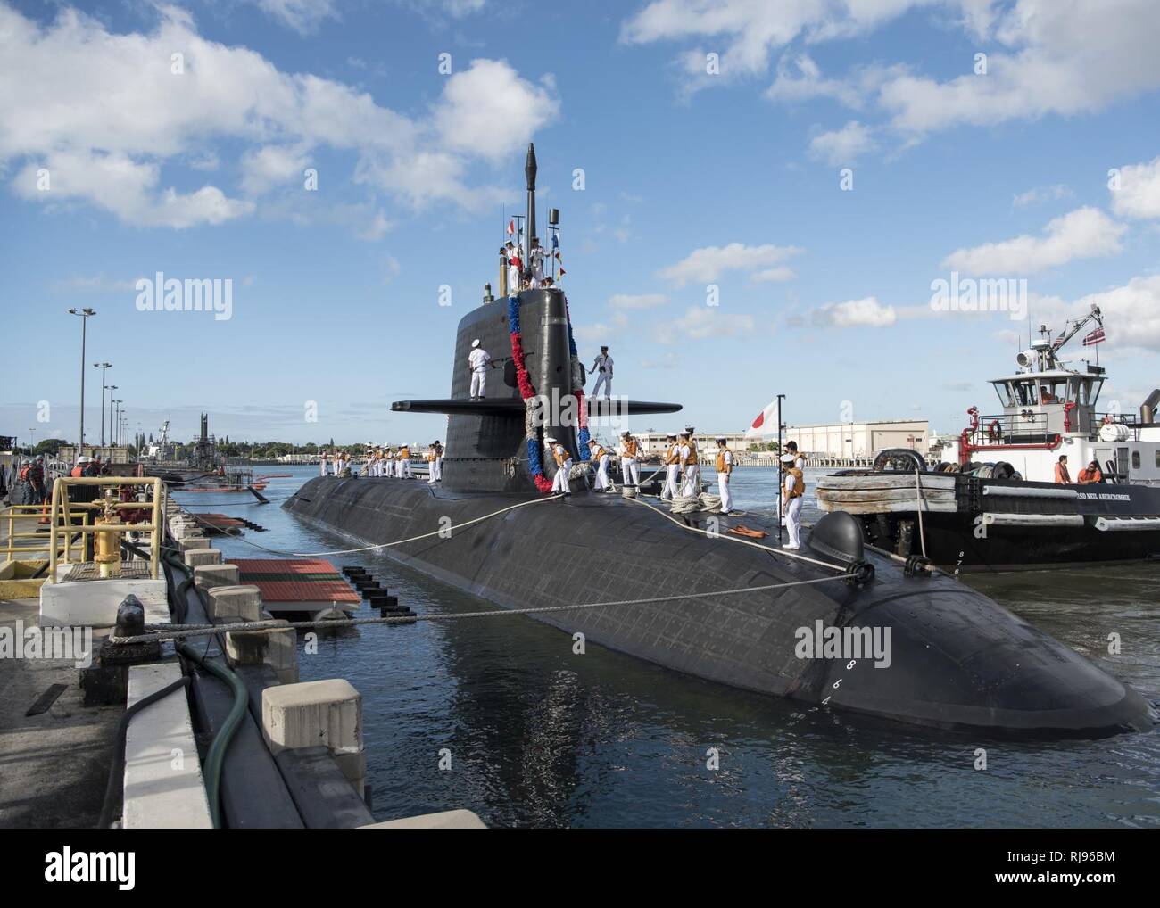 PEARL HARBOR, Hawaii (Nov. 4, 2016) Crew members aboard the Japan ...