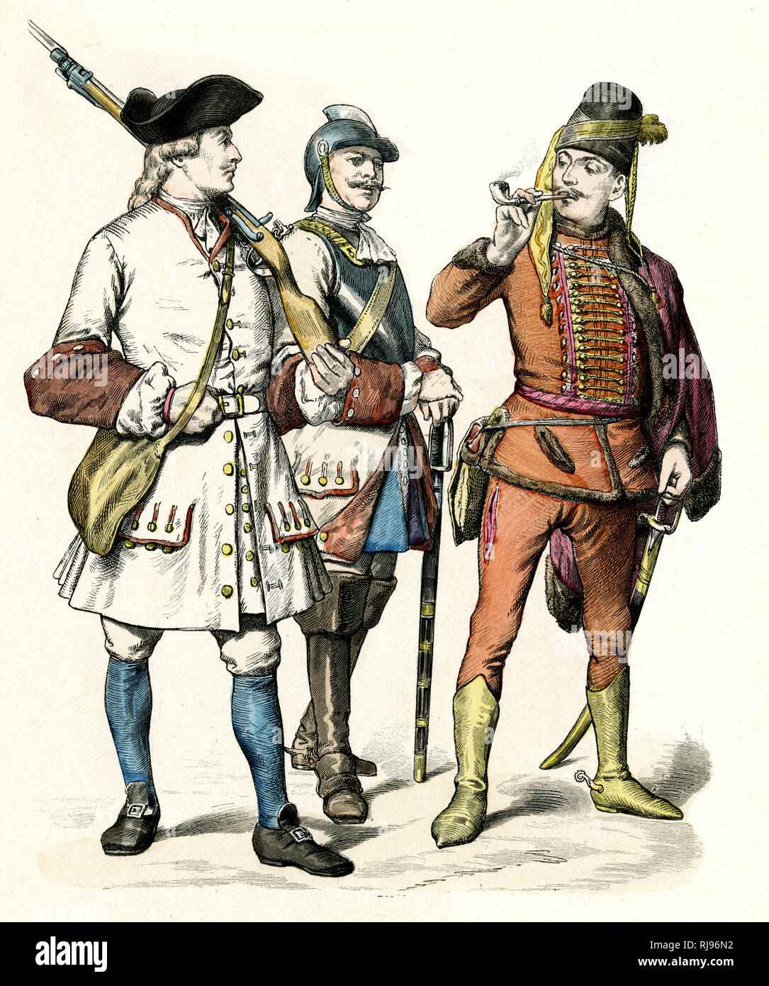 Austrian soldiers 1728 Stock Photo - Alamy