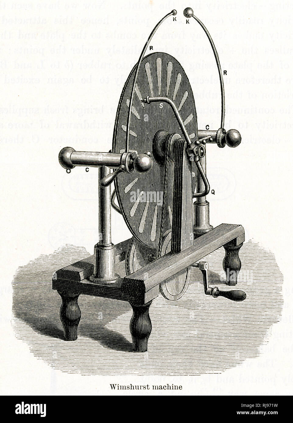 Wimshurst electrostatic machine hi-res stock photography and images - Alamy