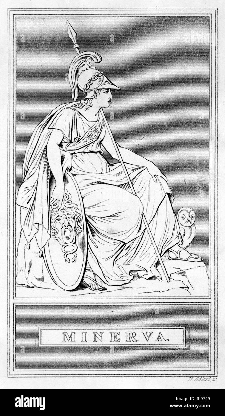 Goddess minerva Black and White Stock Photos & Images - Alamy