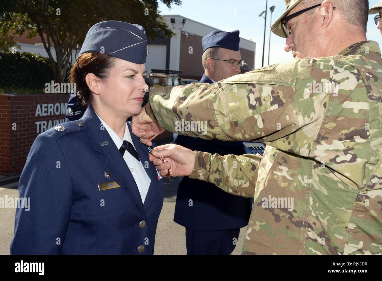 U.S. Army Maj. Gen. Greg Lusk (right), adjutant general of North ...