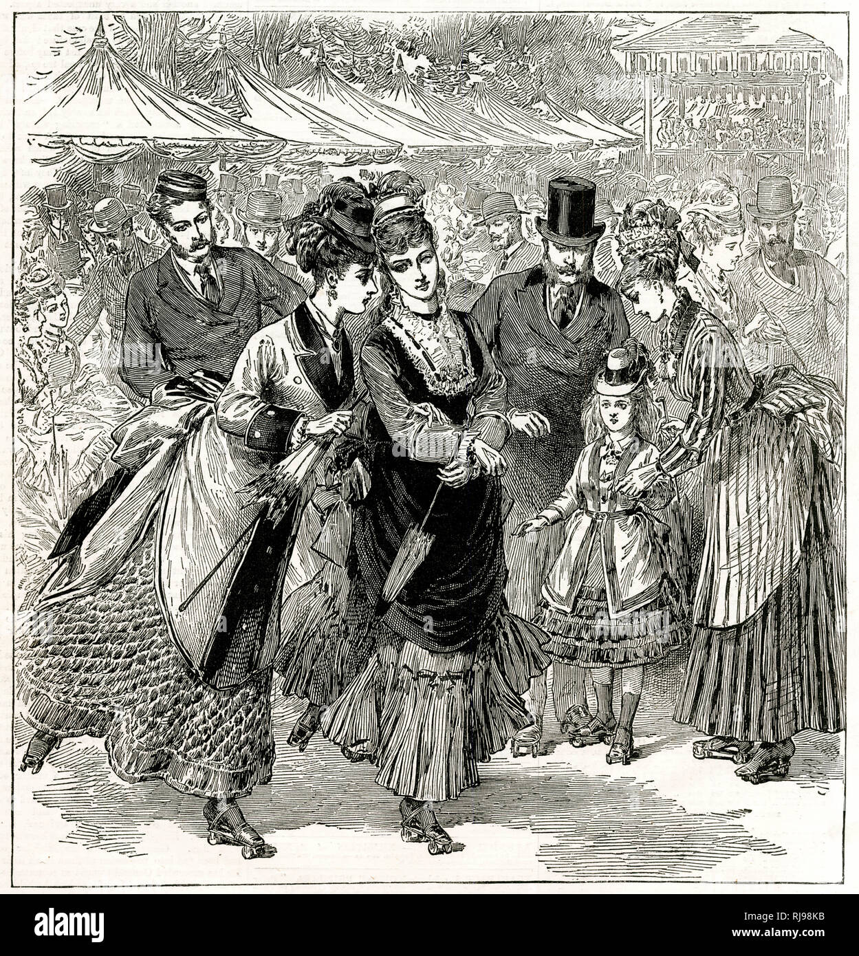 Victorian roller skating hi-res stock photography and images - Alamy
