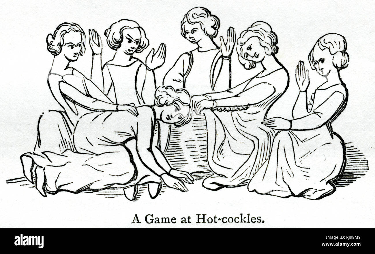 Game of Hot-cockles! Stock Photo - Alamy
