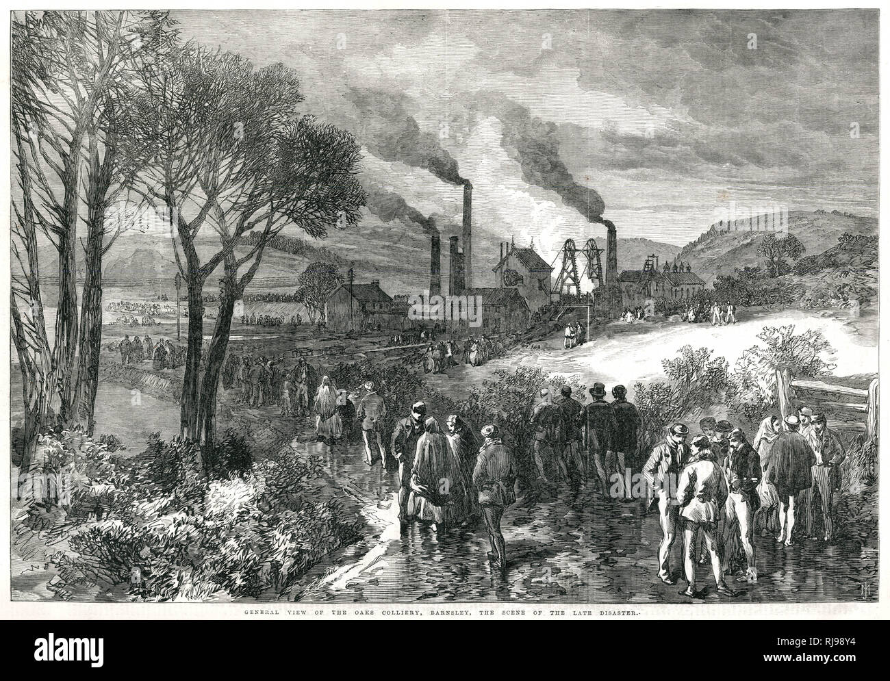 OAKS COLLIERY 1866 Stock Photo - Alamy