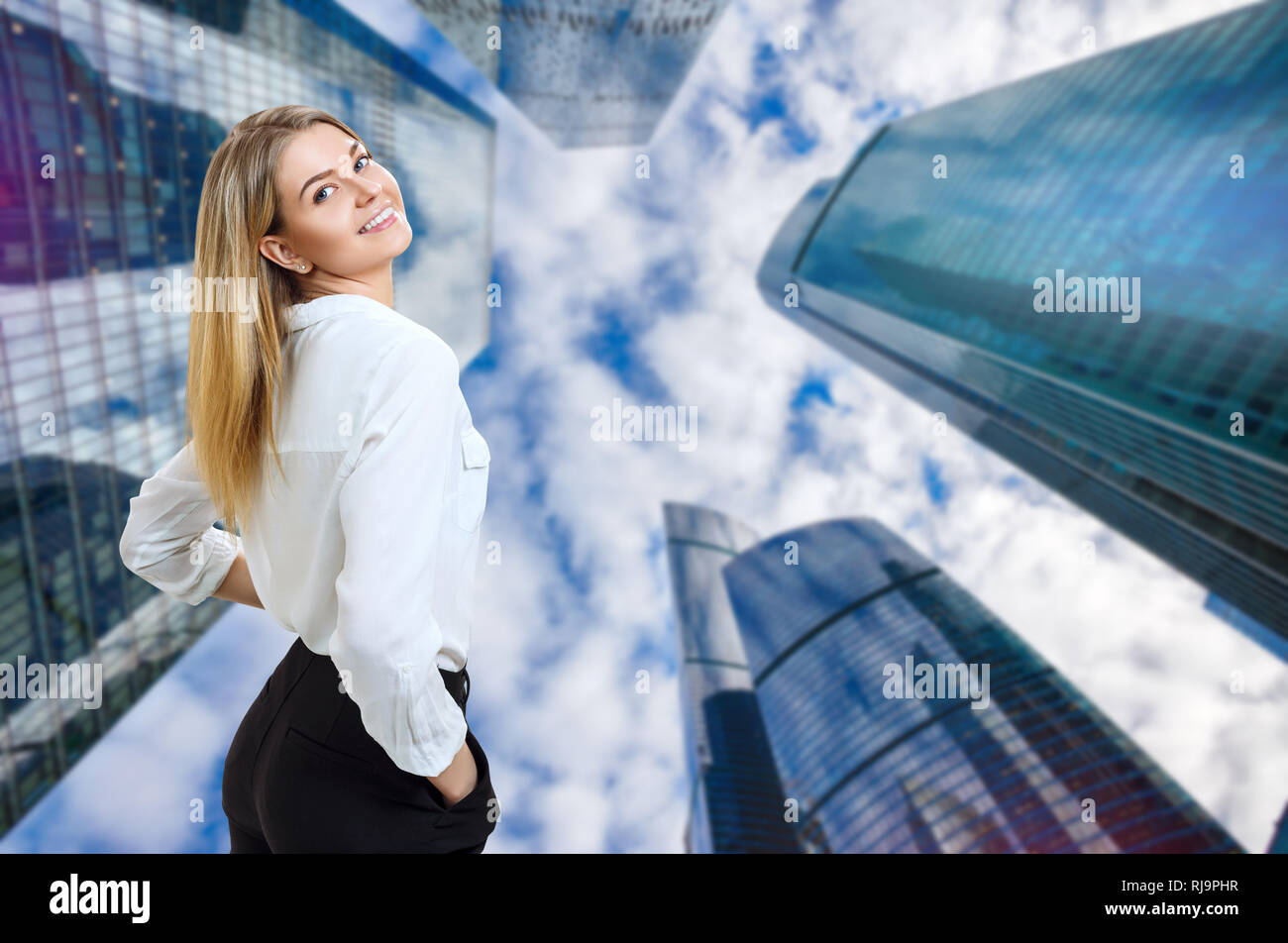 Beautiful confident woman stands hi-res stock photography and images ...