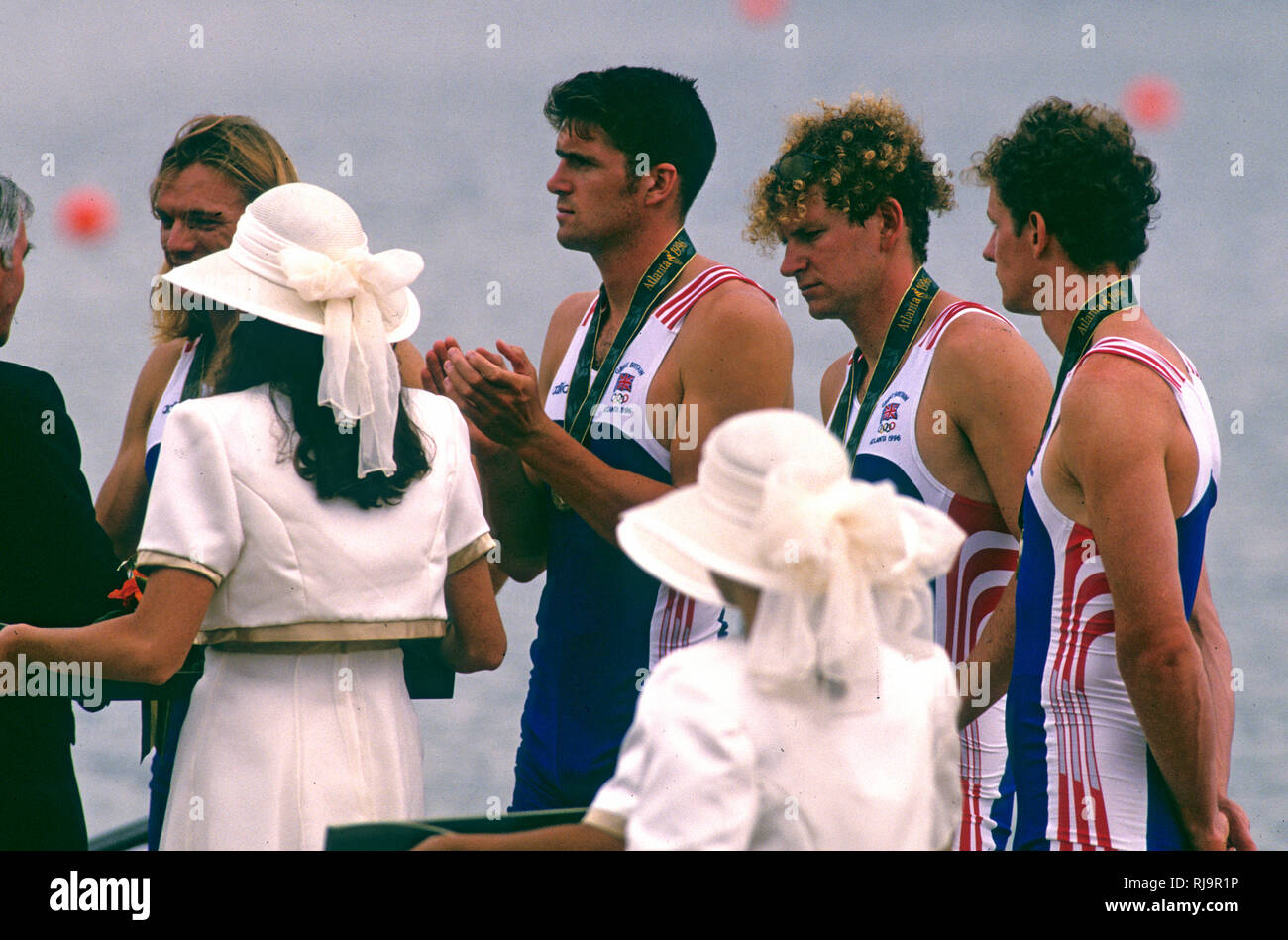 Atlanta, USA. GBR M4- Awards dock presentaion of the Silver medal to ...