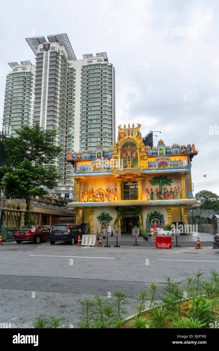 a view of Sree Veera Hanuman Hindu Temple in Kuala Lumpur, Malaysia ...