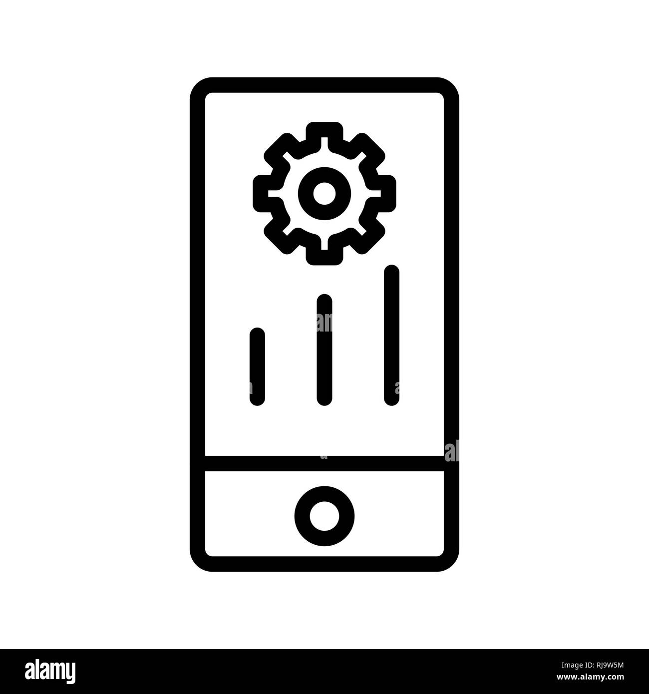 Development mobile settings Black and White Stock Photos & Images - Alamy
